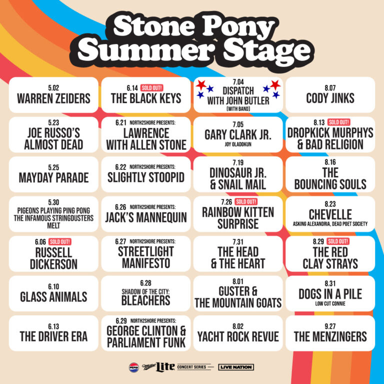2025 Stone Pony Summer Stage Lineup | TheWaster.com