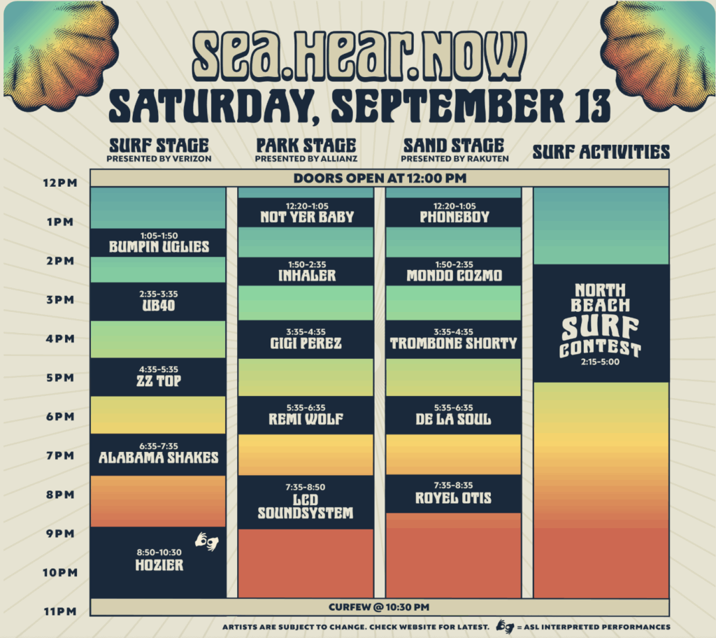 Sea Hear Now Festival Releases 2025 Schedule | TheWaster.com